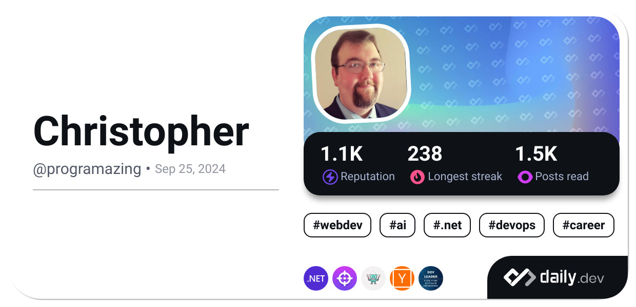 Christopher (@programazing) | daily.dev