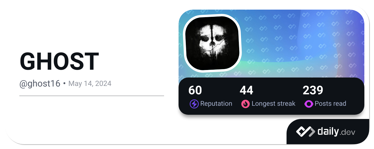 GHOST (@ghost16) | daily.dev