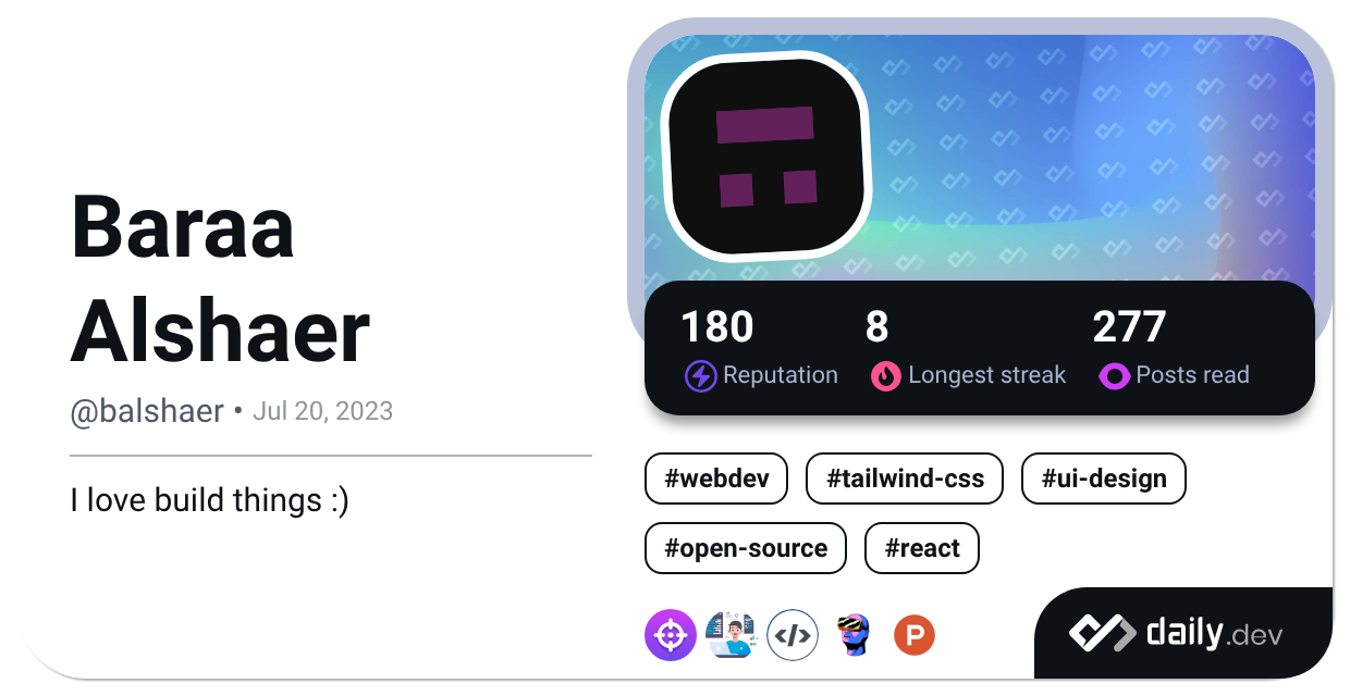 Baraa Alshaer (@balshaer) | daily.dev