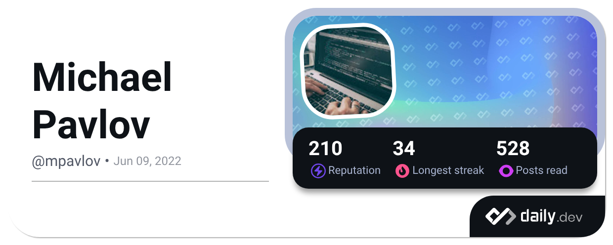 Michael Pavlov (@mpavlov) | daily.dev
