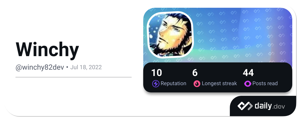 Winchy (@winchy82dev) | daily.dev