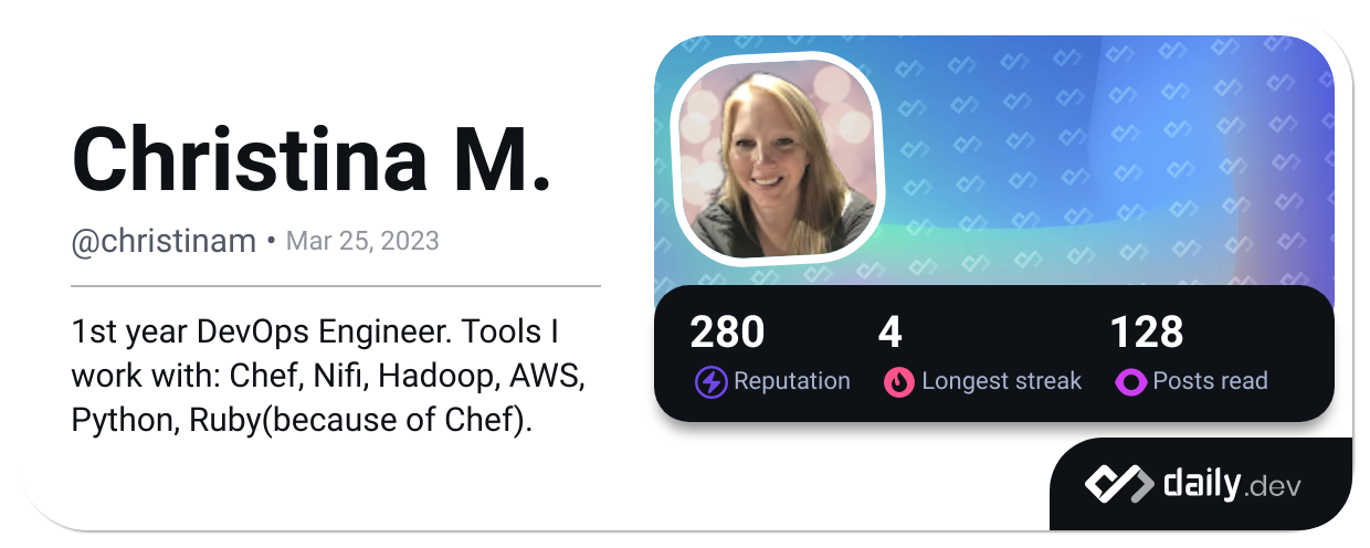 Christina M. (@christinam) | daily.dev