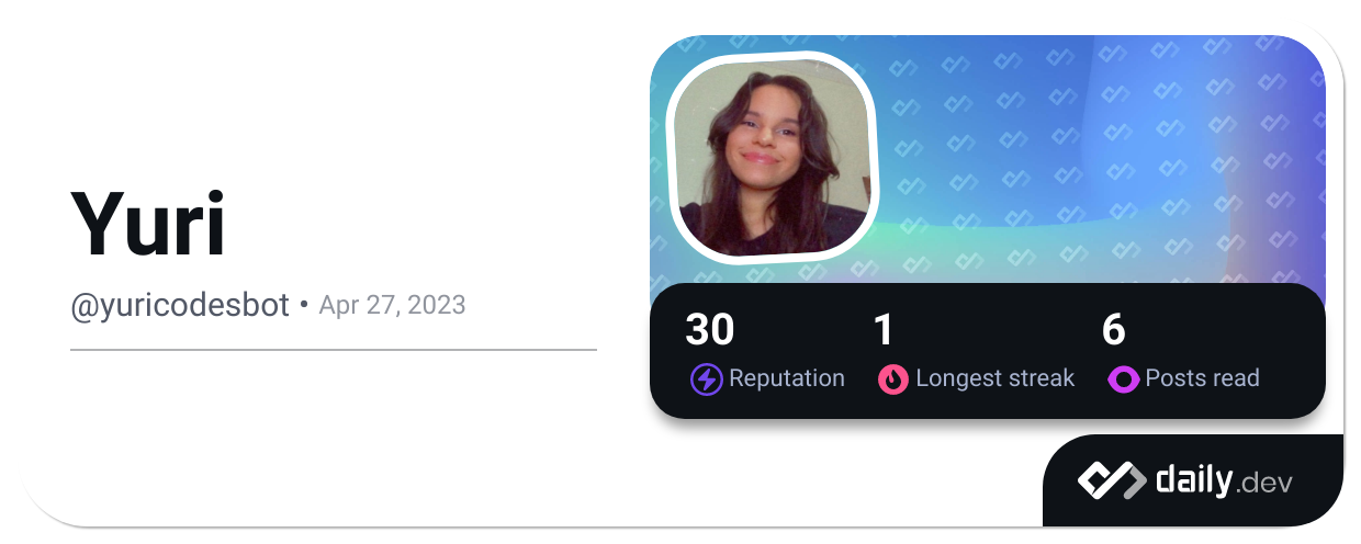 Yuri (@yuricodesbot) | daily.dev