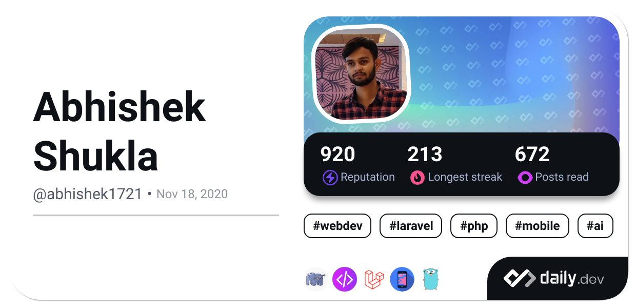 Recent posts by Abhishek Shukla (@abhishek1721) | daily.dev