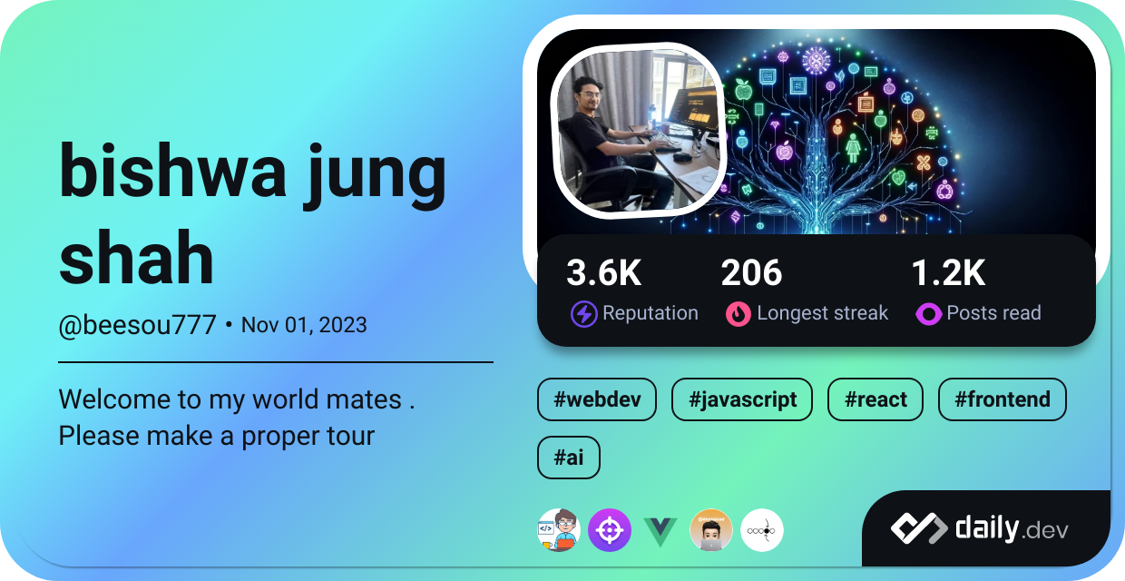 Posts with replies by bishwa jung shah (@beesou777) | daily.dev