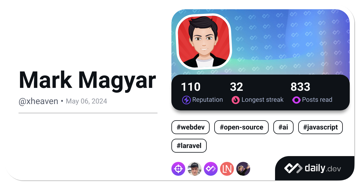 Mark Magyar (@xheaven) | daily.dev