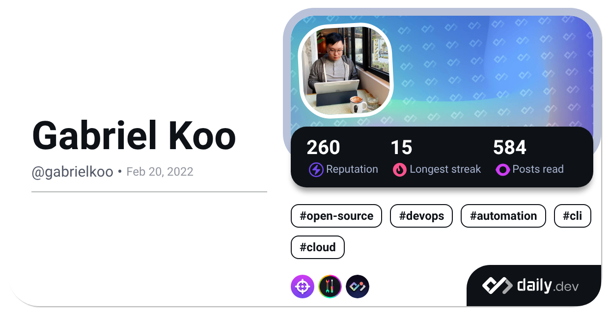 Gabriel Koo (@gabrielkoo) | daily.dev