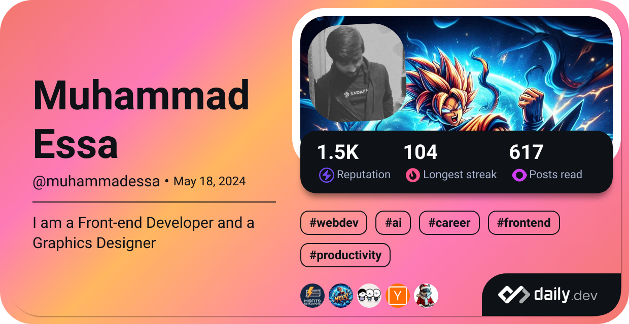 Muhammad Essa (@muhammadessa) | daily.dev
