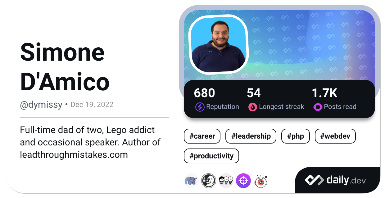 Simone D'Amico (@dymissy) | daily.dev