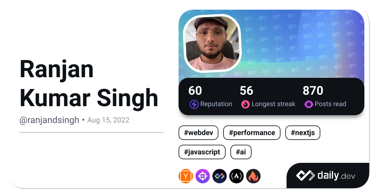Ranjan Kumar Singh (@ranjandsingh) | daily.dev