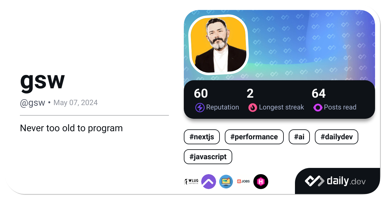 gsw (@gsw) | daily.dev