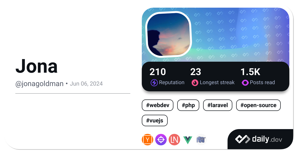 Jona (@jonagoldman) | daily.dev