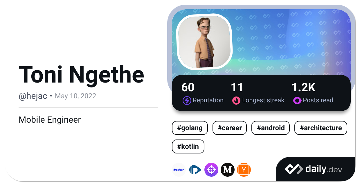 Toni Ngethe (@hejac) | daily.dev