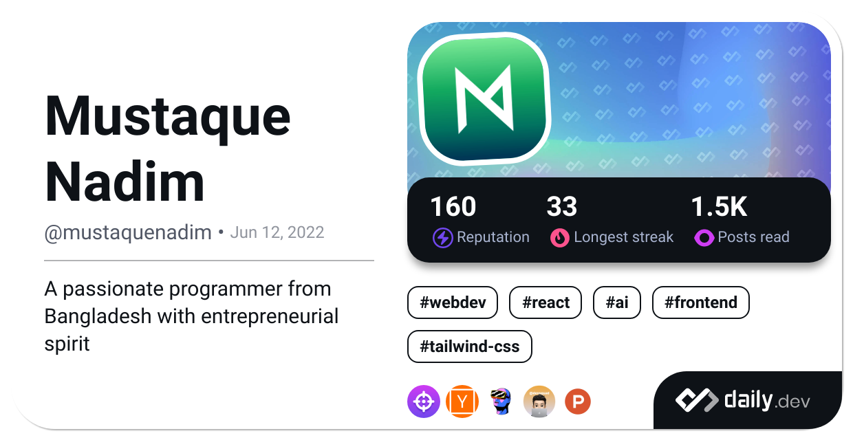 Posts upvoted by Mustaque Nadim (@mustaquenadim) | daily.dev
