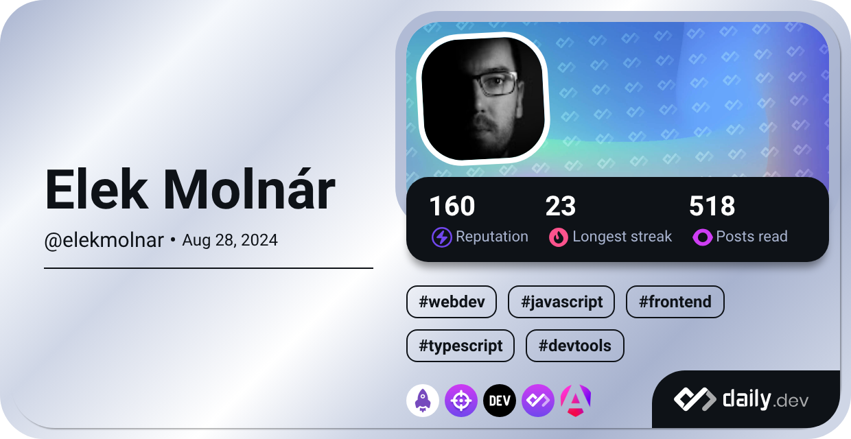 Elek Molnár (@elekmolnar) | daily.dev