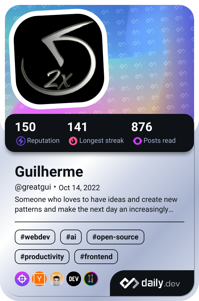 GreatGui (Guilherme) · GitHub