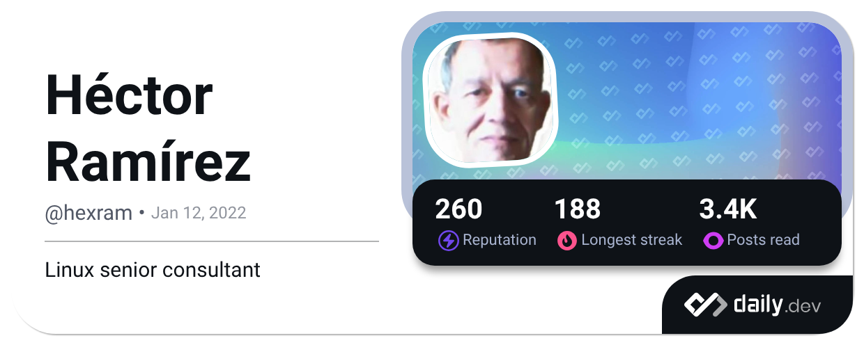 Héctor Ramírez (@hexram) | daily.dev