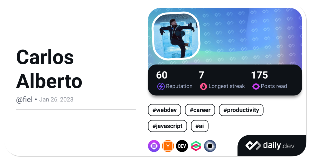 Carlos Alberto (@fiel) | daily.dev