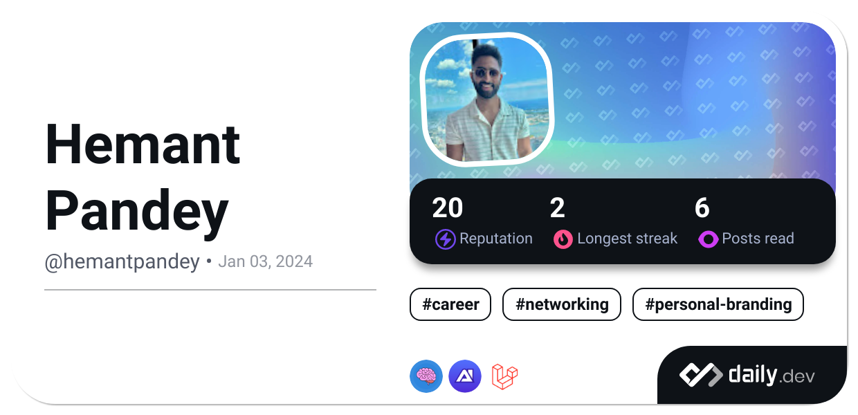 Hemant Pandey (@hemantpandey) | daily.dev