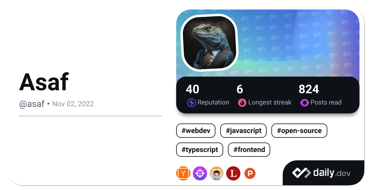 Asaf (@asaf) | daily.dev
