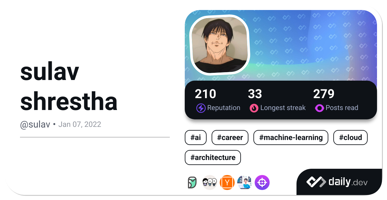 sulav shrestha (@sulav) | daily.dev