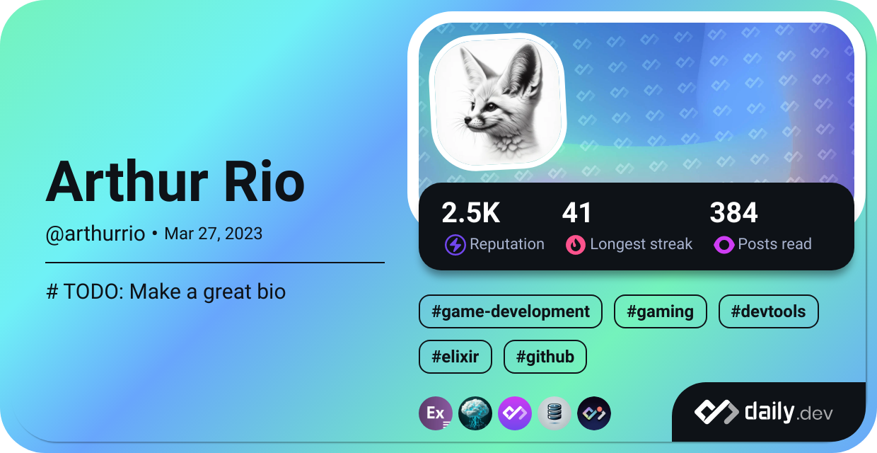Arthur Rio (@arthurrio) | daily.dev