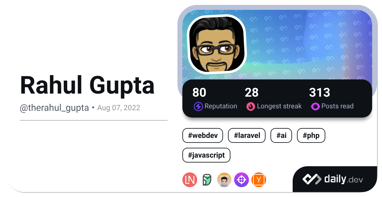 Rahul Gupta (@therahul_gupta) | daily.dev