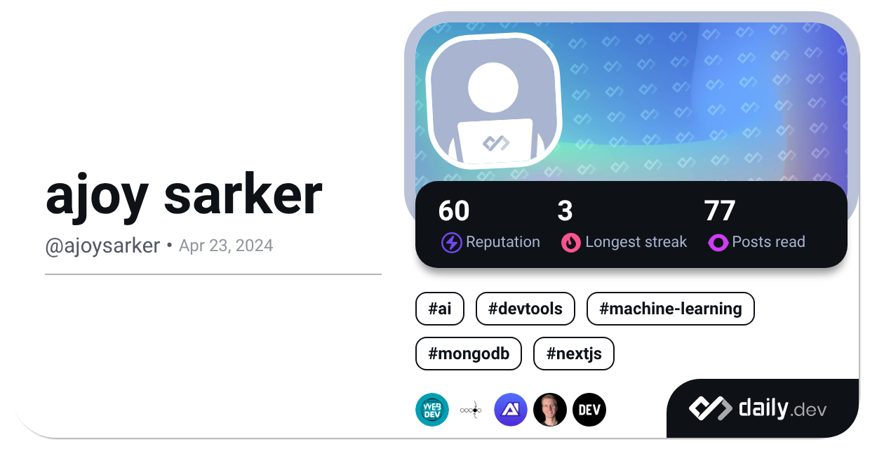 ajoy sarker (@ajoysarker) | daily.dev