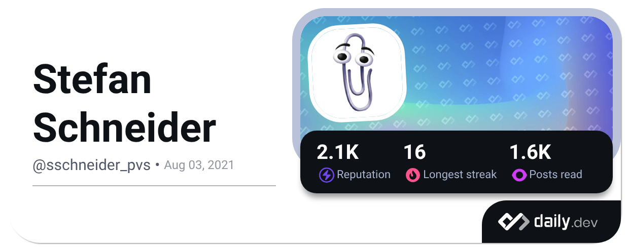 Recent posts by Stefan Schneider (@sschneider_pvs) | daily.dev