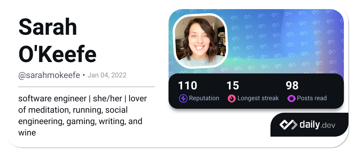 Recent posts by Sarah O'Keefe (@sarahmokeefe) | daily.dev