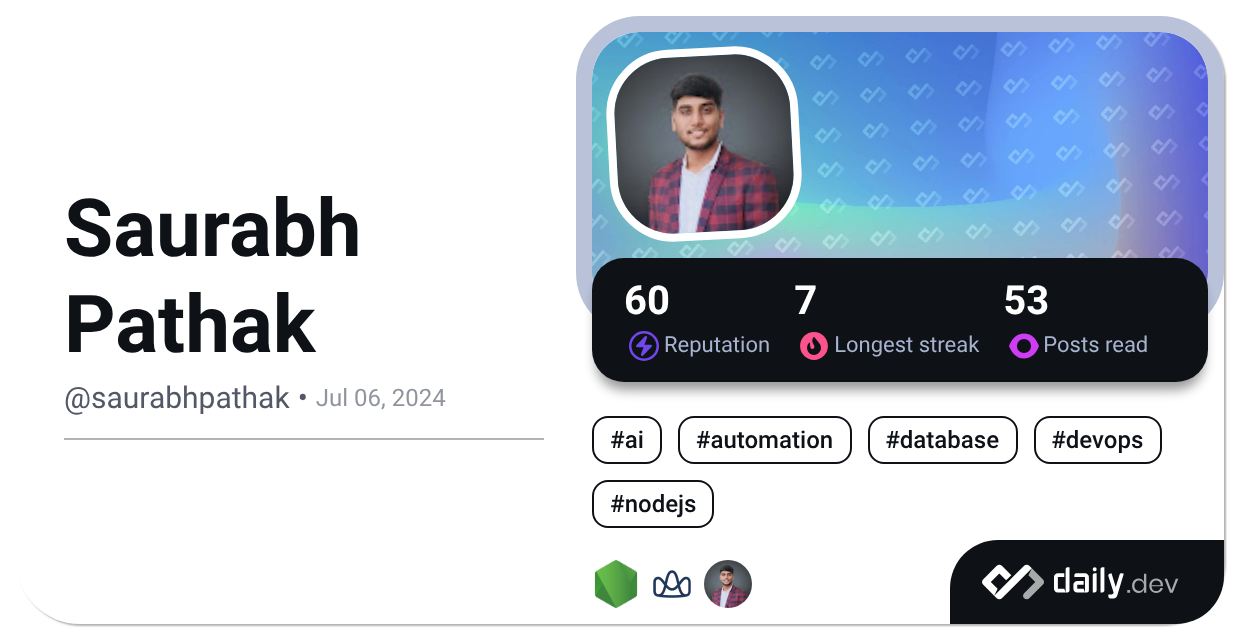 Saurabh Pathak (@saurabhpathak) | daily.dev