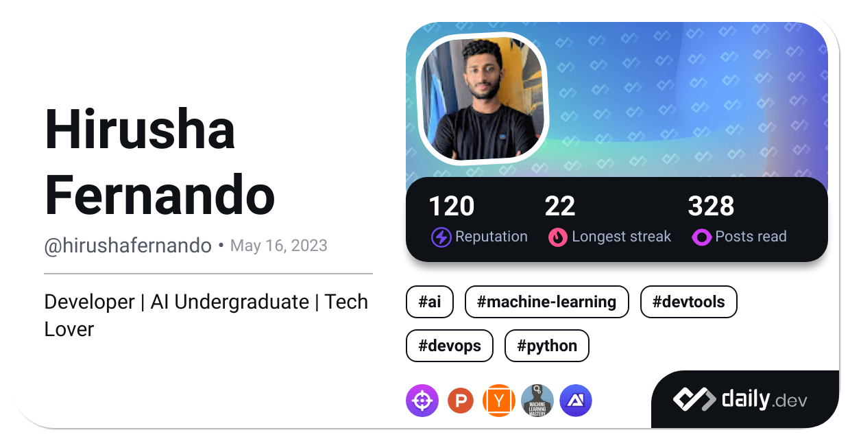 Recent posts by Hirusha Fernando (@hirushafernando) | daily.dev