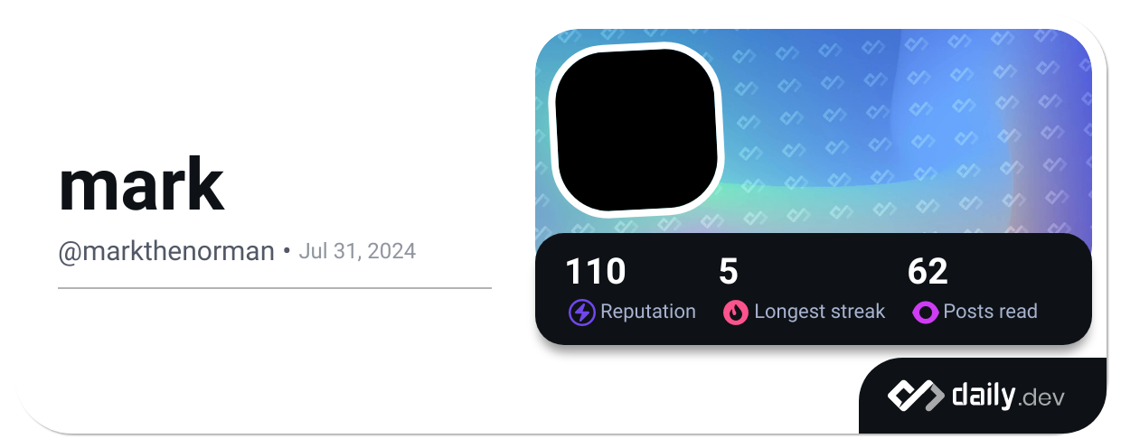 mark (@markthenorman) | daily.dev
