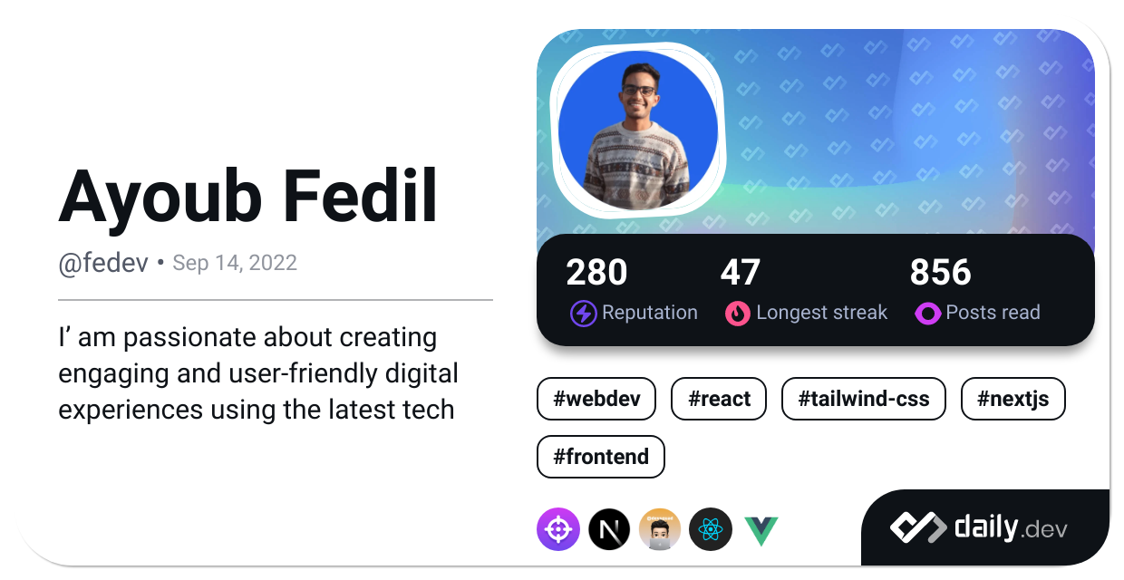 Ayoub Fedil (@fedev) | daily.dev