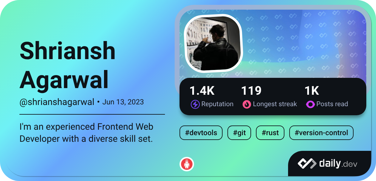 Recent posts by Shriansh Agarwal (@shrianshagarwal) | daily.dev