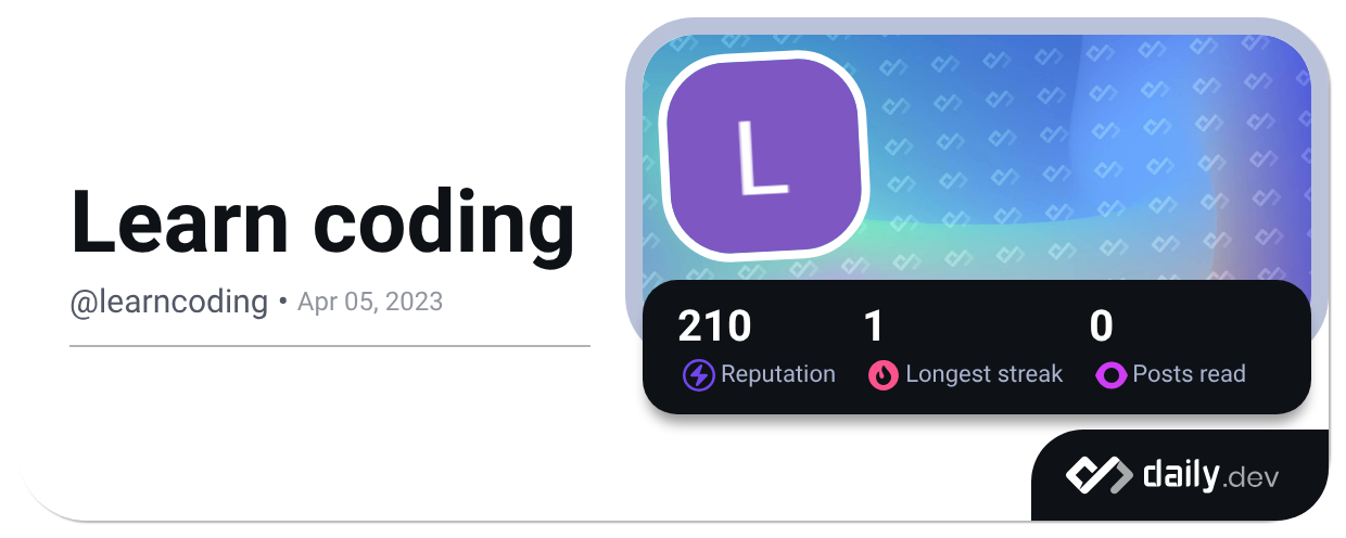 Learn coding (@learncoding) | daily.dev