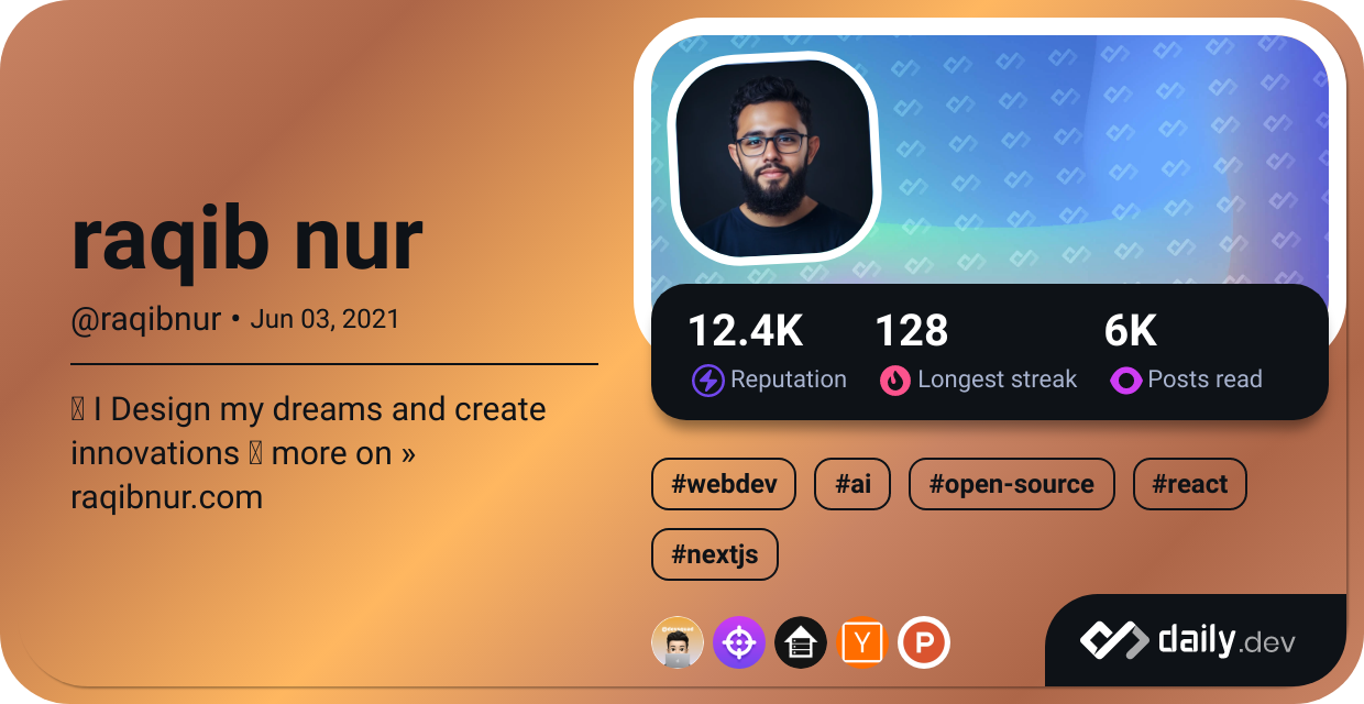 Recent posts by raqib nur (@raqibnur) | daily.dev