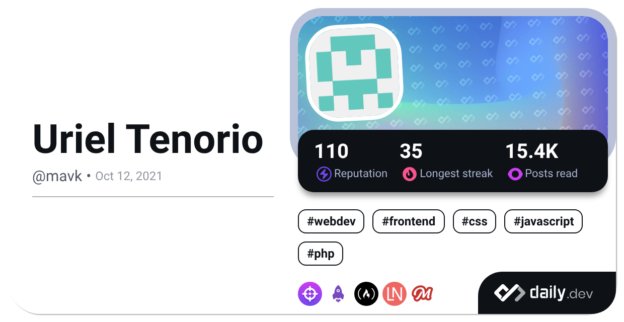 Uriel Tenorio (@mavk) | daily.dev