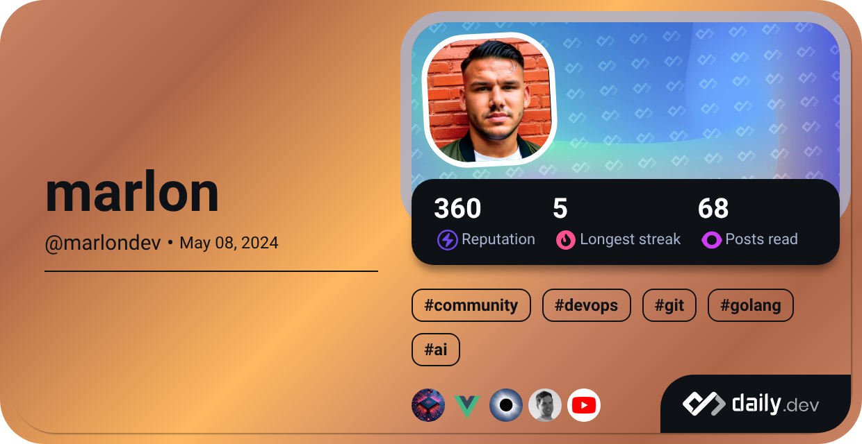 Recent posts by marlon (@marlondev) | daily.dev