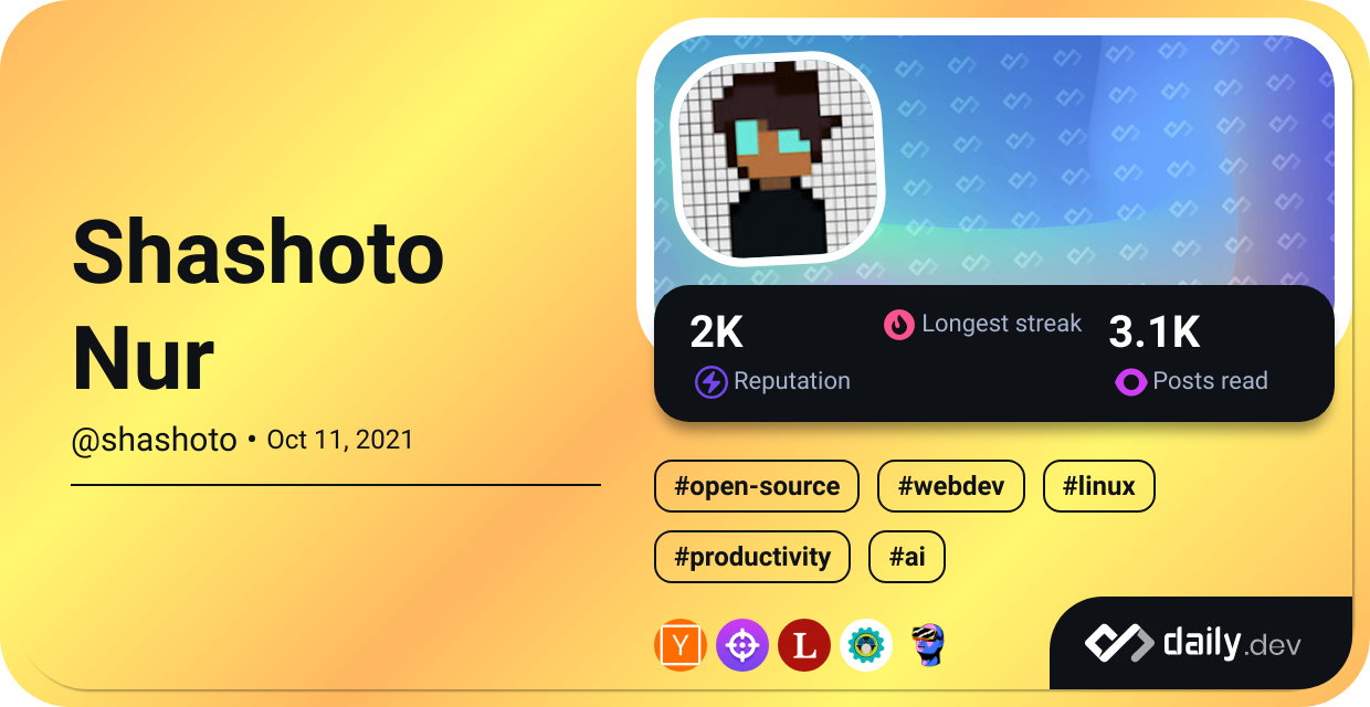Shashoto Nur (@shashoto) | daily.dev