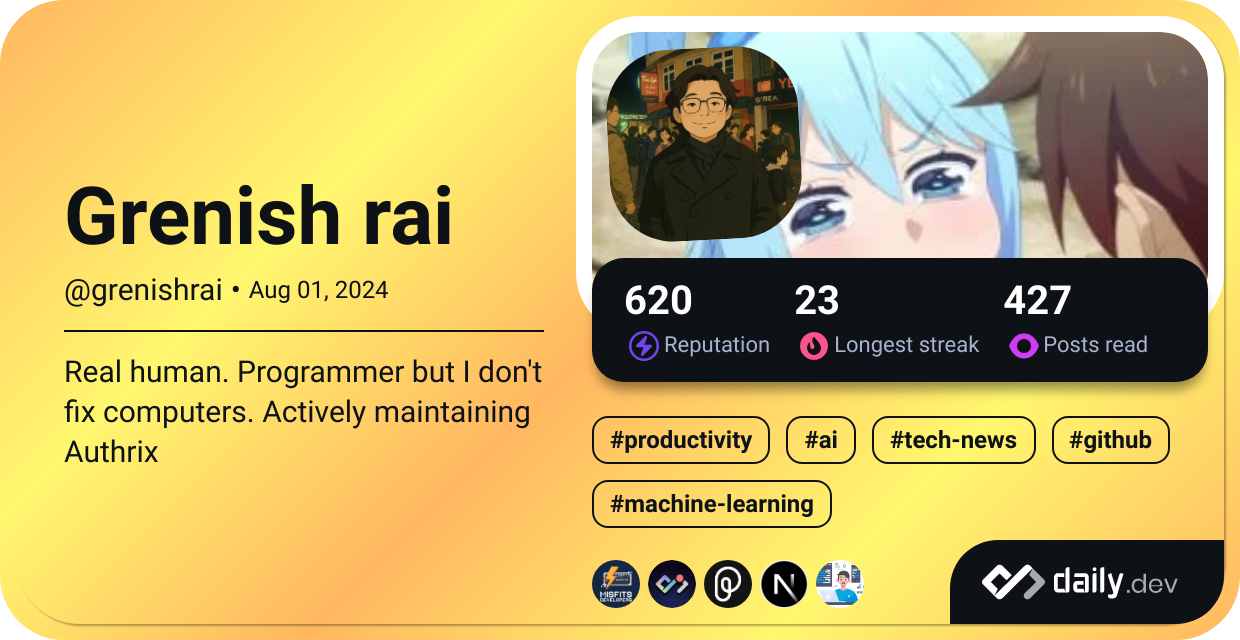 Grenish rai (@grenishrai) | daily.dev