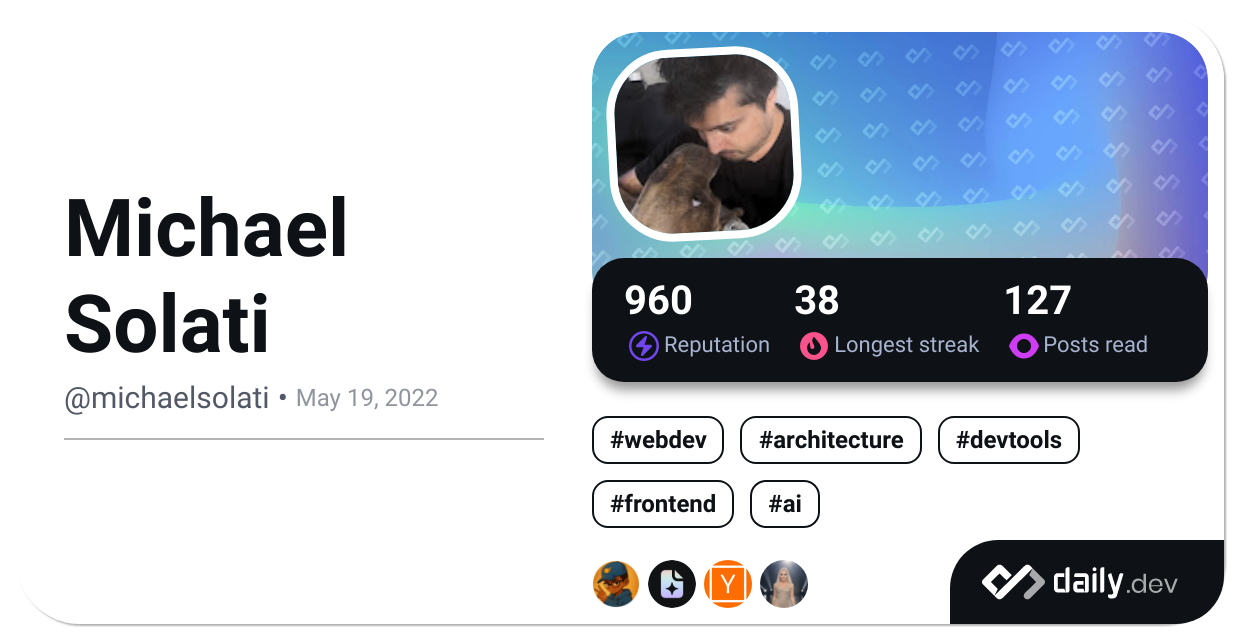 Michael Solati (@michaelsolati) | daily.dev