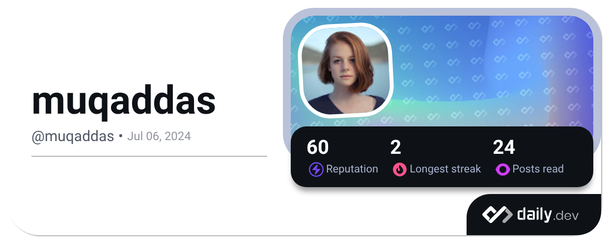 muqaddas (@muqaddas) | daily.dev
