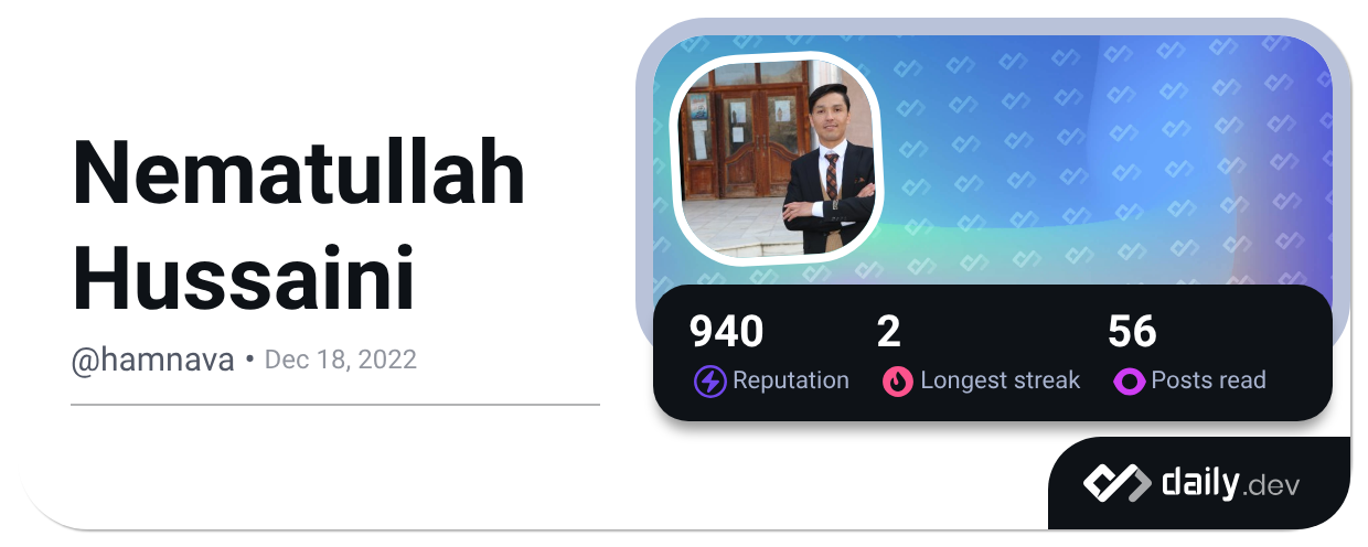 Posts upvoted by Nematullah Hussaini (@hamnava) | daily.dev