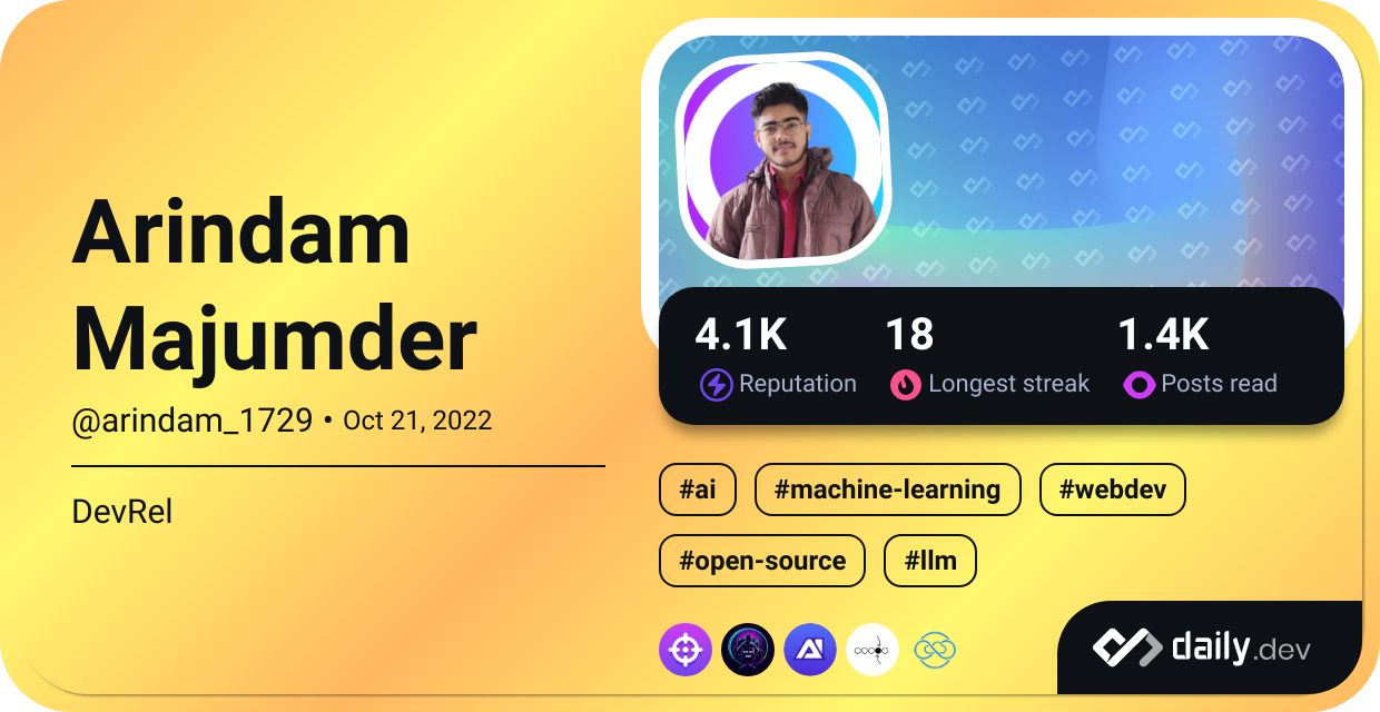 Arindam Majumder | daily.dev