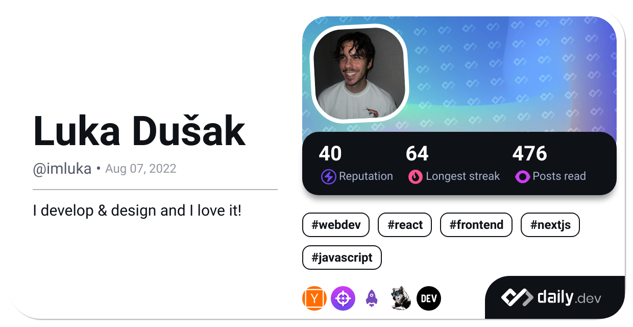 Posts upvoted by Luka Dušak (@imluka391) | daily.dev