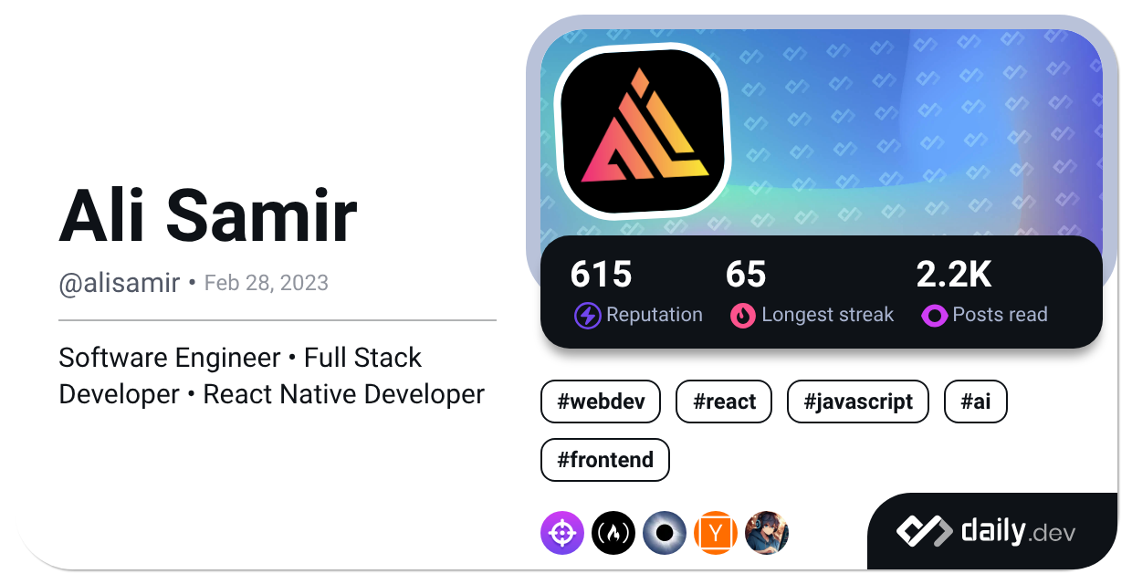 Ali Samir (@alisamir) | daily.dev
