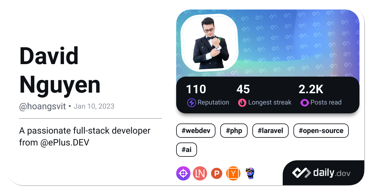 David Nguyen (@hoangsvit) | daily.dev