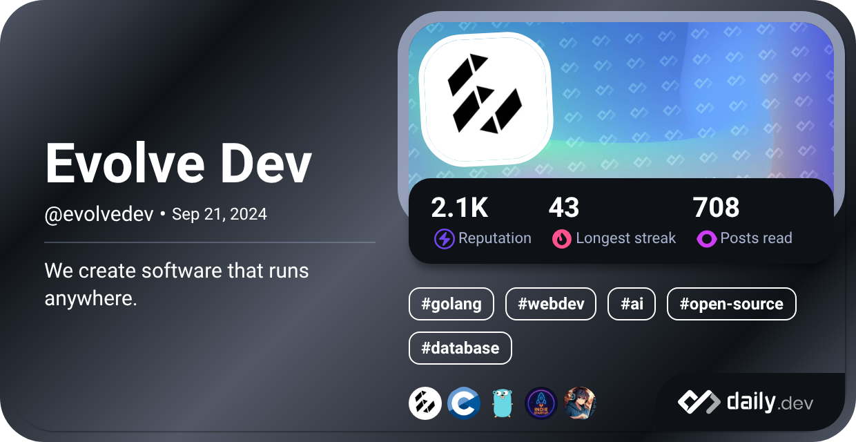 Posts upvoted by Evolve Dev (@evolvedev) | daily.dev