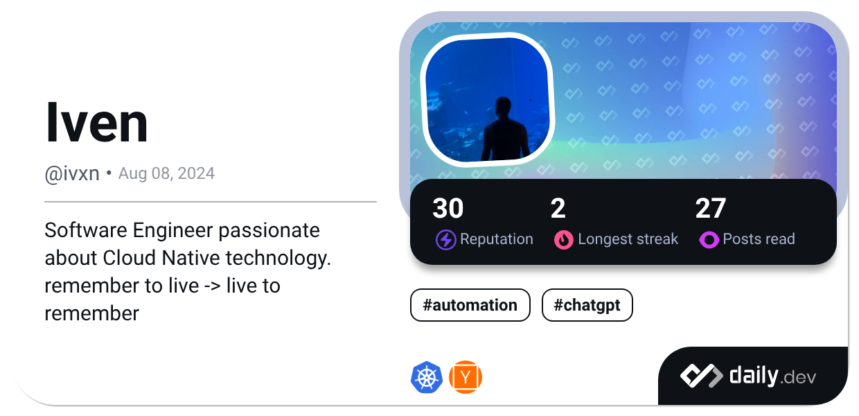 Iven (@ivxn) | daily.dev